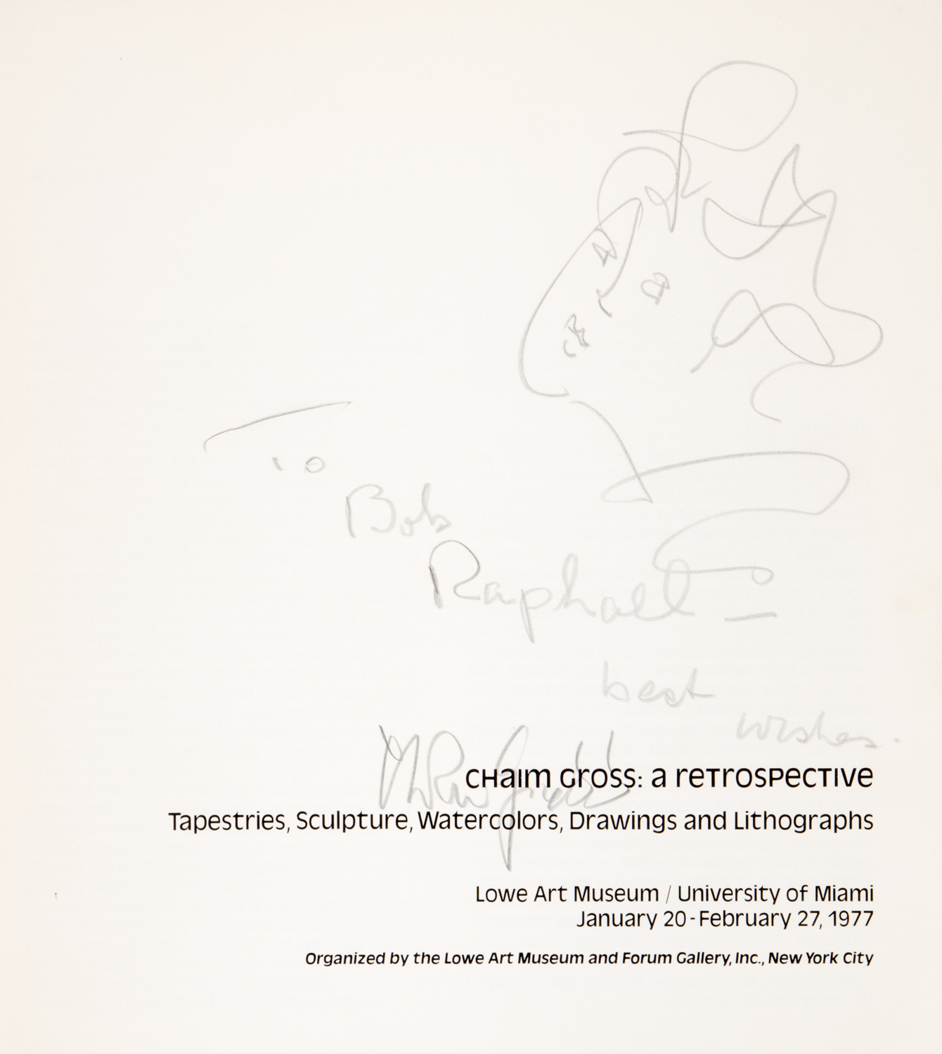 Chaim Gross : a retrospective (signed with original drawing) - Douglas ...