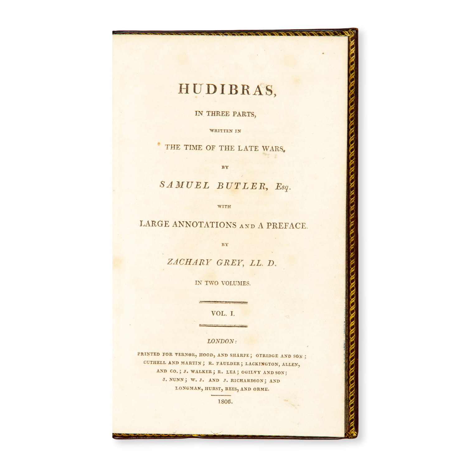 Hudibras, in three parts, written in the time of the late wars ...
