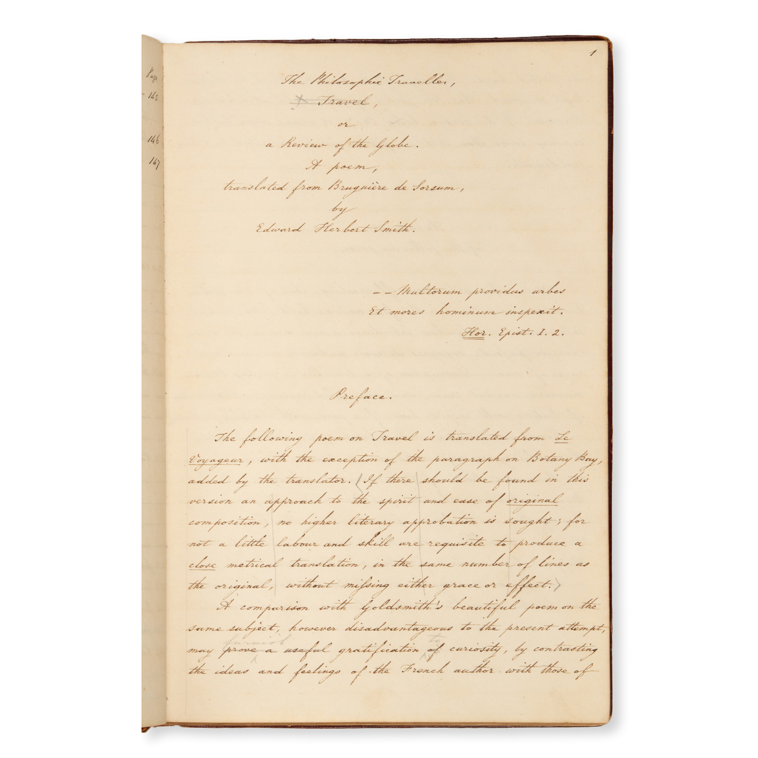 [LA PÉROUSE; BOTANY BAY] Poems, original and translated, by E. H. Smith ...