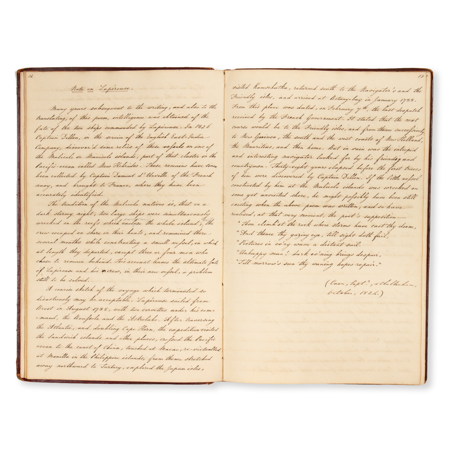 [LA PÉROUSE; BOTANY BAY] Poems, original and translated, by E. H. Smith ...