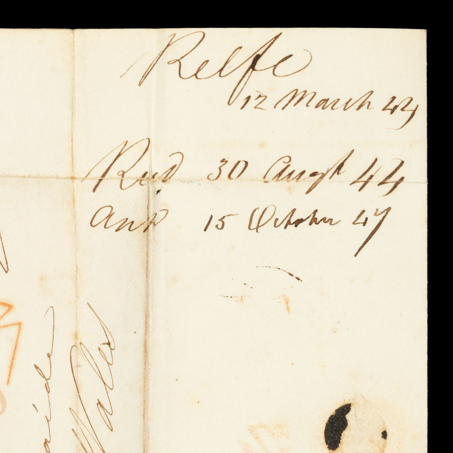 Manuscript letter addressed to early Adelaide merchant Benjamin Da ...