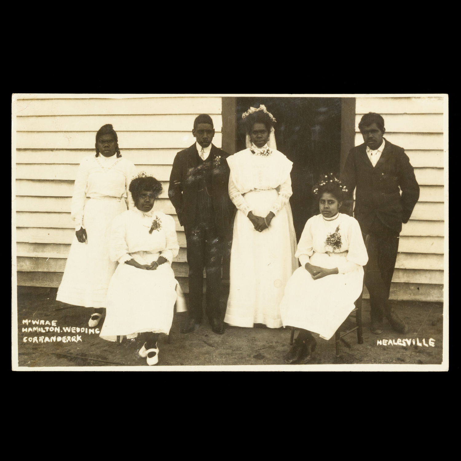 Wedding of Henry McRae and Lizzie Hamilton at Coranderrk Reserve, near ...