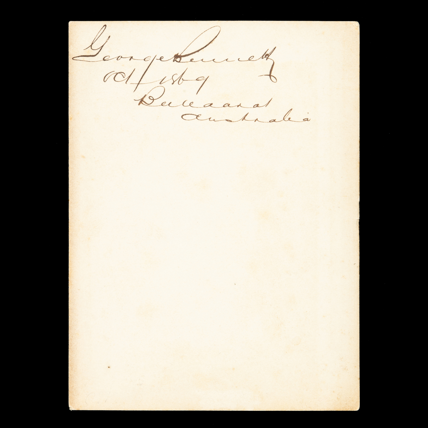 Studio portrait of George Bennett, stage actor. Ballarat, October 1869 ...